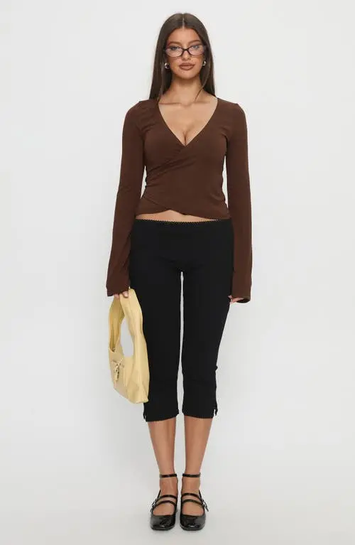 Princess Polly Stefanee Faux Wrap Top