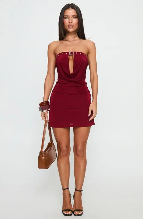 Princess Polly Strapless Mini Dress With Buckle Detail