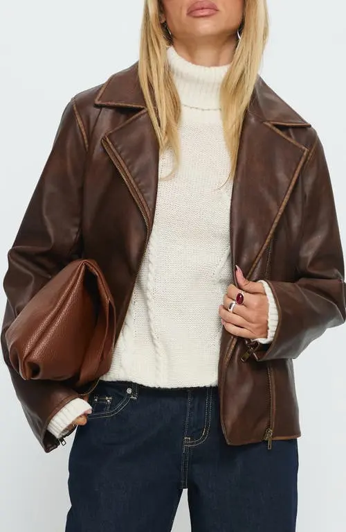Princess Polly Faux Leather Jacket