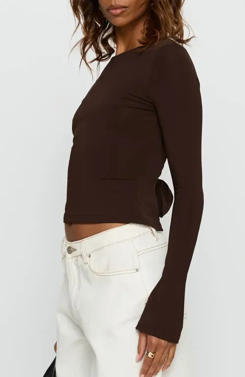 Princess Polly Harpur Long Sleeve Open Back Crop Top