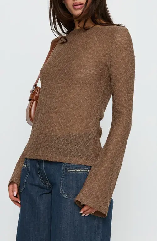 Princess Polly Textured Long Sleeve Top