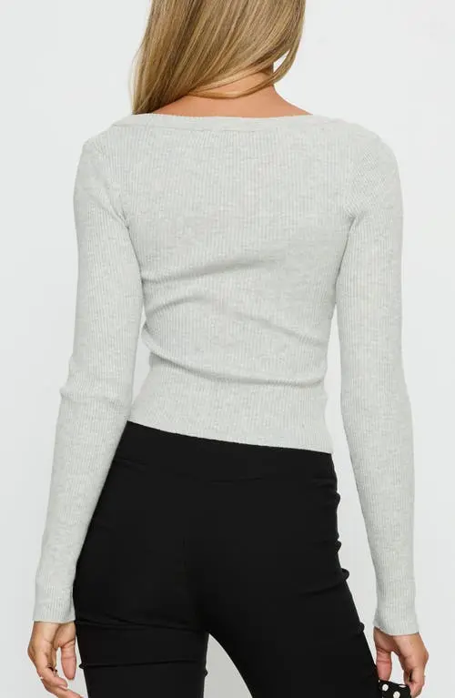 Princess Polly Sorenna Rib Cardigan - Grey
