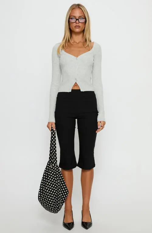 Princess Polly Sorenna Rib Cardigan - Grey