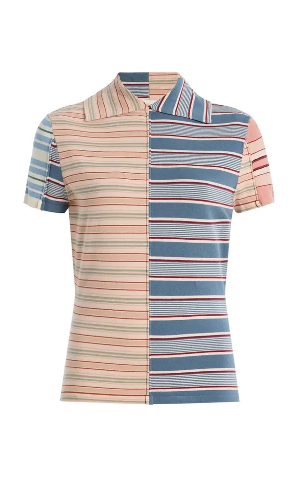Zimmermann Rebellion D Knit Polo Shirt - Stripe