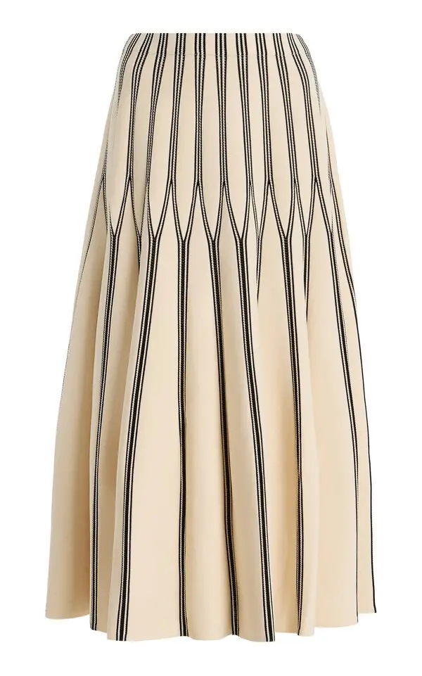 Zimmermann Rebellion Knit Midi Skirt - Stripe