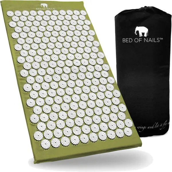 BED OF NAILS Bon Acupressure Mat Original Acupressure Design With 8820 Precision Nails - Green