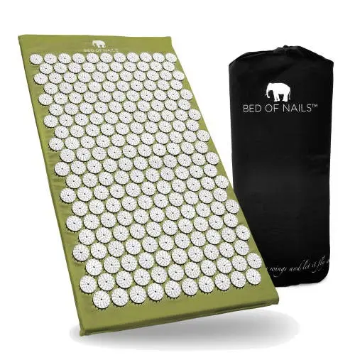 BED OF NAILS Bon Acupressure Mat Original Acupressure Design With 8820 Precision Nails - Green
