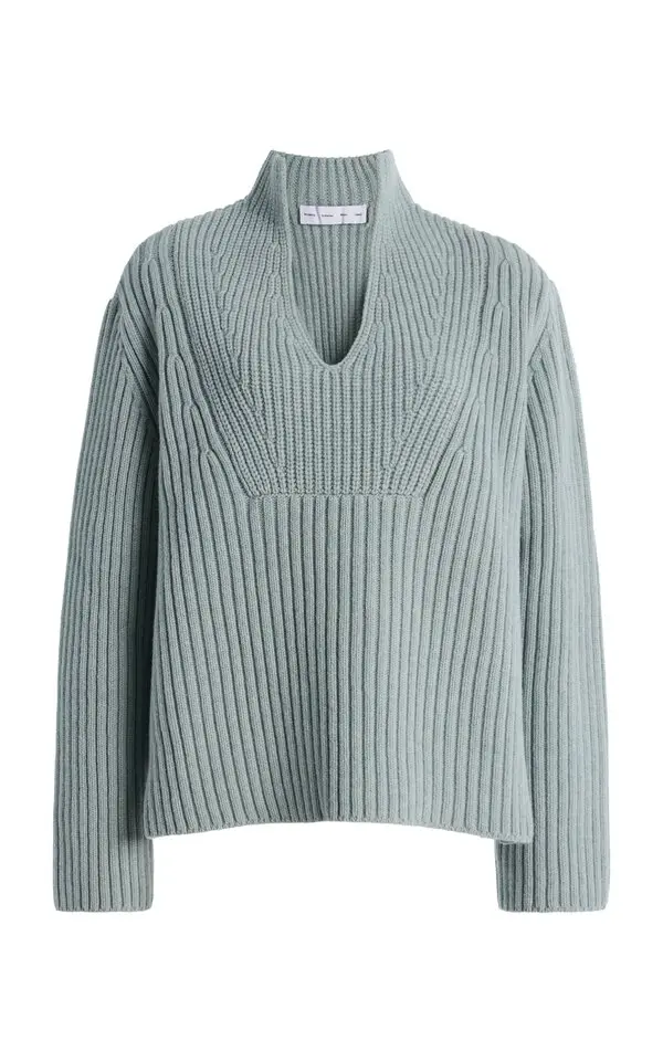 Proenza Schouler White Label Meron Knit Wool-blend Sweater - Blue