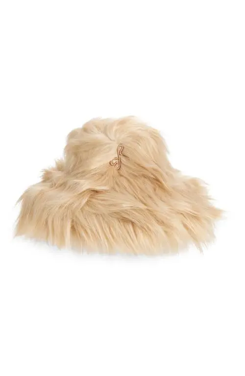 Ruslan Baginskiy Faux Fur Bucket Hat - Beige