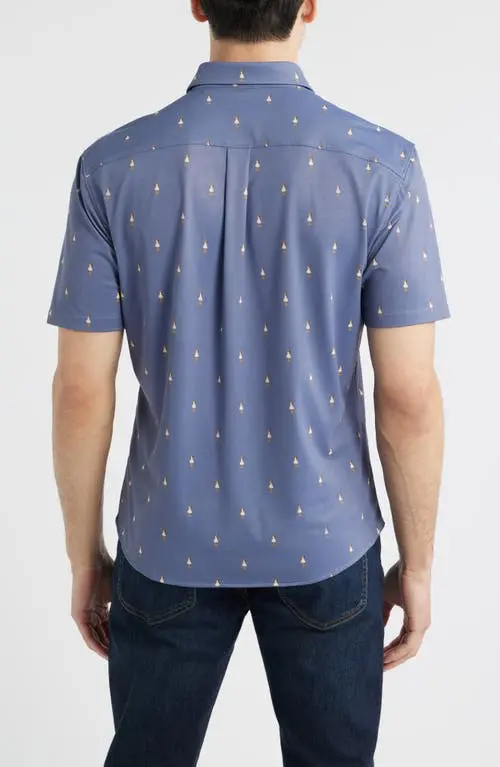 Johnnie-o Hula Dance Print Short Sleeve Button-up Shirt