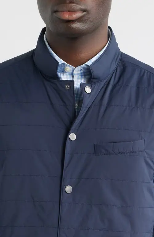Johnnie-o Bauer Quilted Water-resistant Vest - Navy