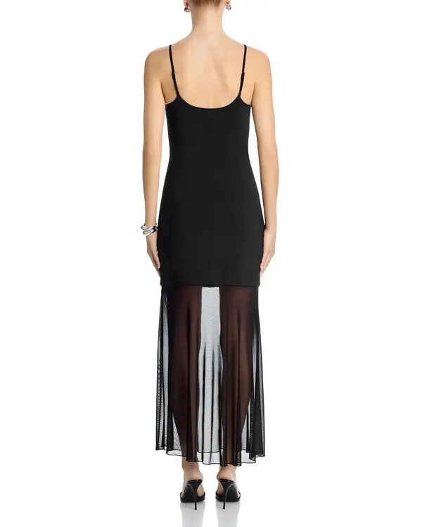 Aqua Mesh Skirt Knit Cami Dress
