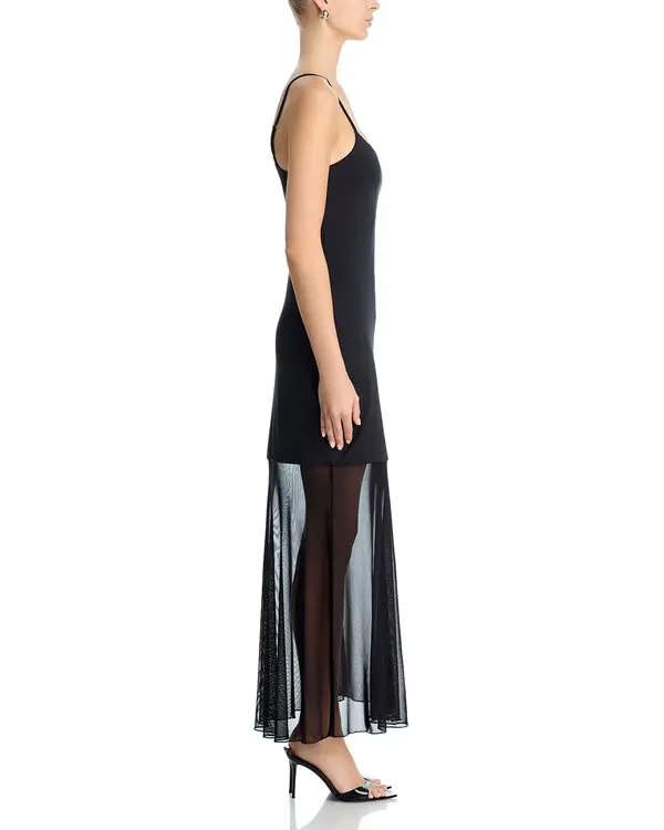 Aqua Mesh Skirt Knit Cami Dress