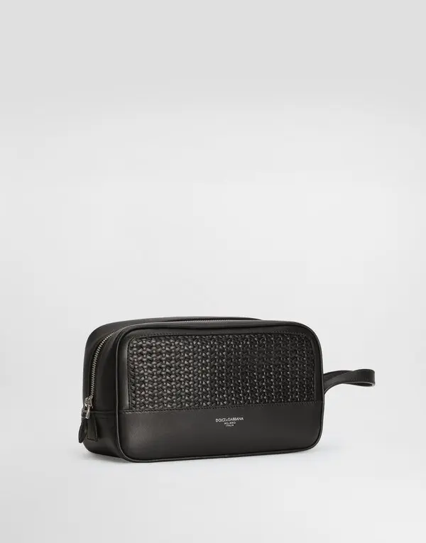 Dolce & Gabbana Woven Plongé Calfskin Necessaire