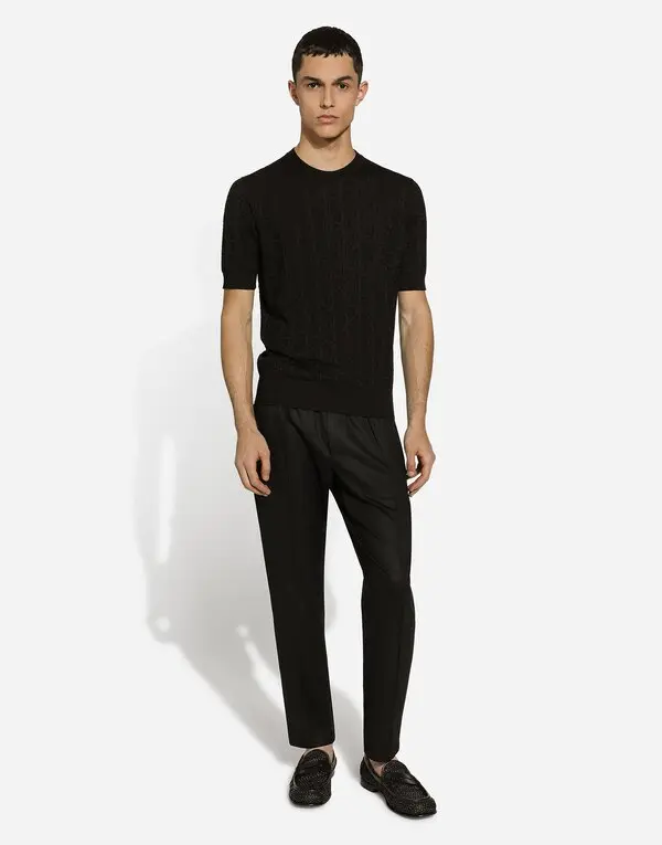 Dolce & Gabbana Wool Jogging Pants - Black
