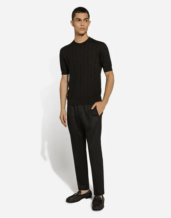 Dolce & Gabbana Wool Jogging Pants - Black