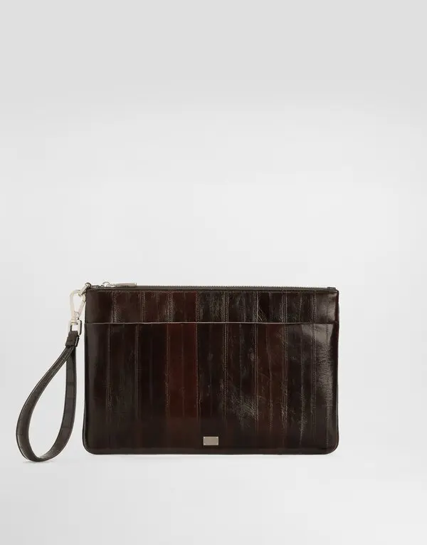 Dolce & Gabbana Eel Leather Necessaire - Brown
