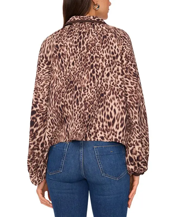 Vince Camuto Printed Raglan Sleeve Shirt