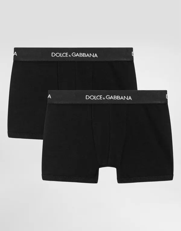 Dolce & Gabbana Boxer Two-pack With Branded Elastic - Black