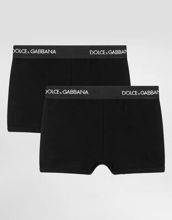 Dolce & Gabbana Boxer Two-pack With Branded Elastic - Black