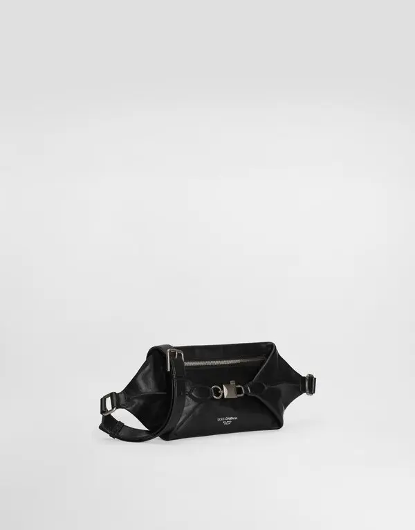 Dolce & Gabbana Lock Belt Bag In Calfskin