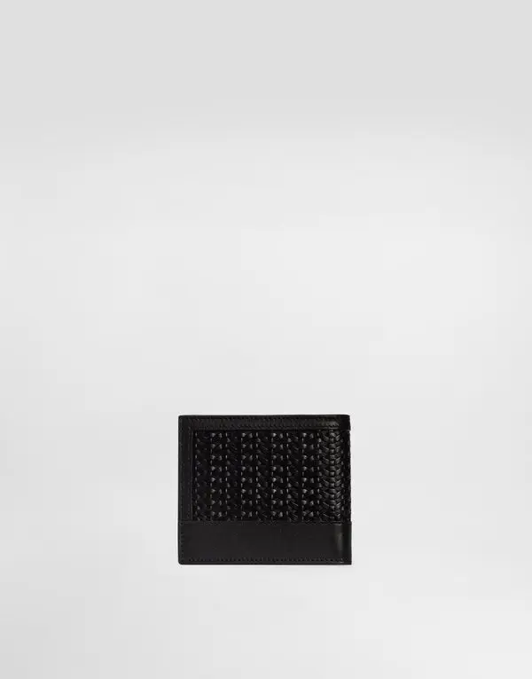Dolce & Gabbana Woven Plongé Calfskin Wallet - Black