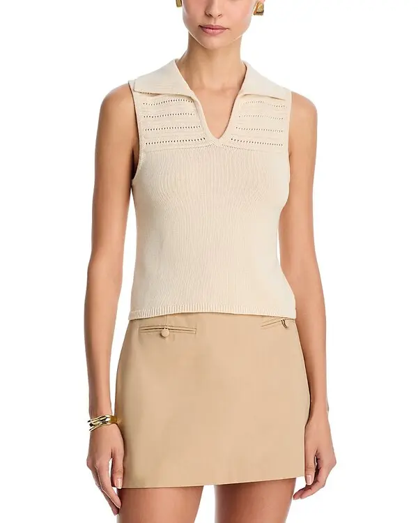 French Connection Nellis Pointelle Stripe Top