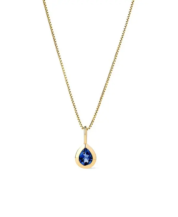 ANA LUISA Teardrop Charm Necklace - Light Blue Saphire