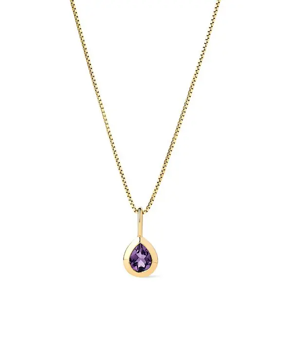 ANA LUISA Teardrop Charm Necklace - Pink Amethyst