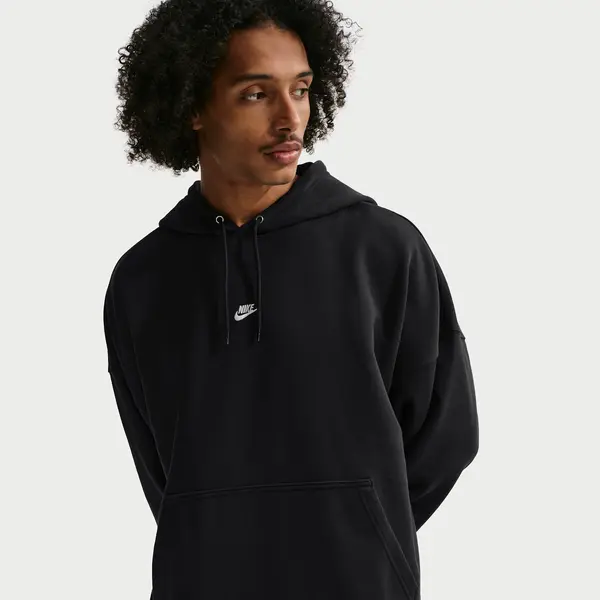 Nike Sportswear Club Oversized French Terry Pullover Hoodie - Black
