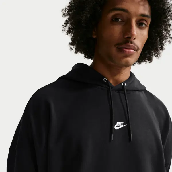 Nike Sportswear Club Oversized French Terry Pullover Hoodie - Black