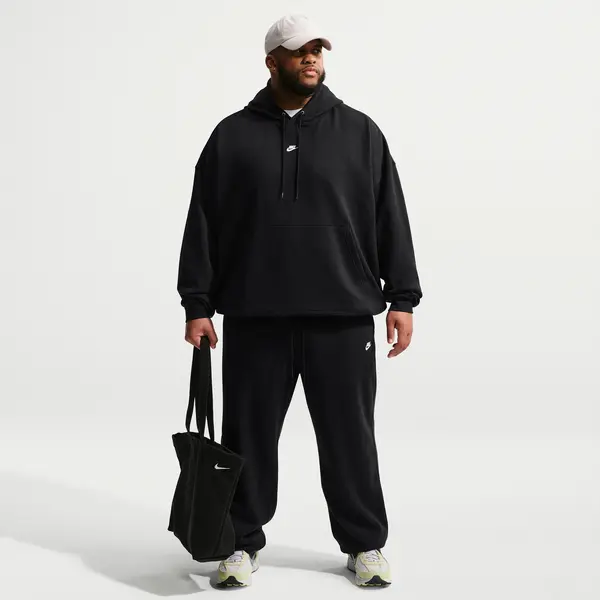 Nike Sportswear Club Oversized French Terry Pullover Hoodie - Black