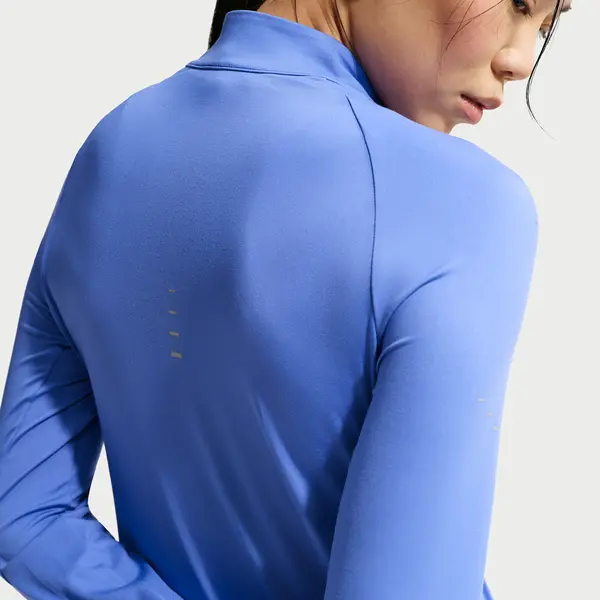 Nike Swift Dri-fit Uv Quarter-zip Running Top - Blue
