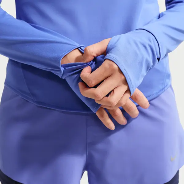 Nike Swift Dri-fit Uv Quarter-zip Running Top - Blue