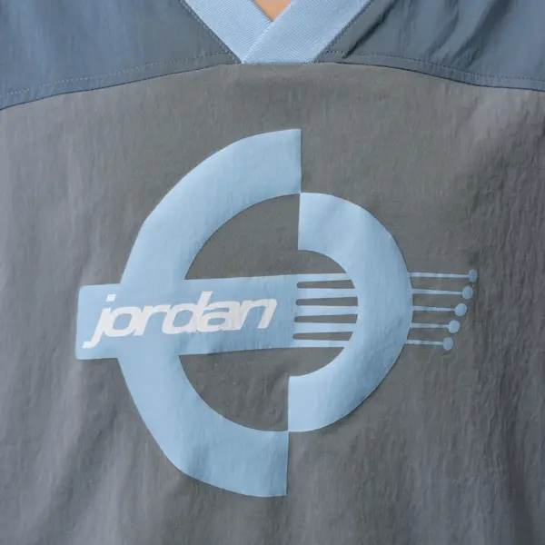 JORDAN Brooklyn Woven Long-sleeve Graphic Pullover - Blue