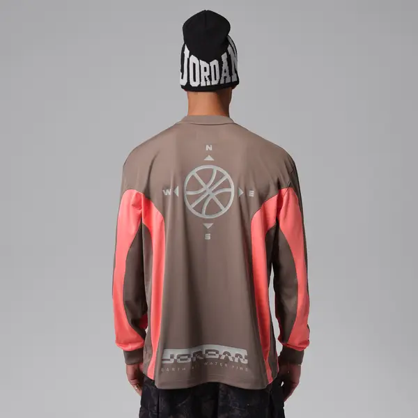 JORDAN Brooklyn Hike Mike Graphic Jersey - Grey