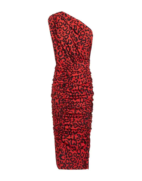 Dolce & Gabbana Midi Leopard-print One-shoulder Dress