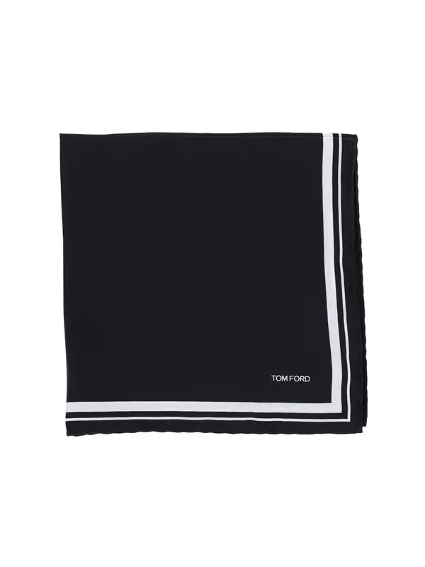 TOM FORD Silk Twill Pocket Handkerchief - Black