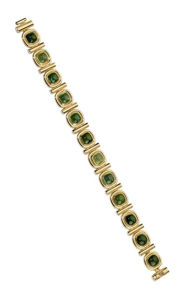 JADE RUZZO Gilda 18k Yellow Gold Tourmaline And Diamond Bracelet