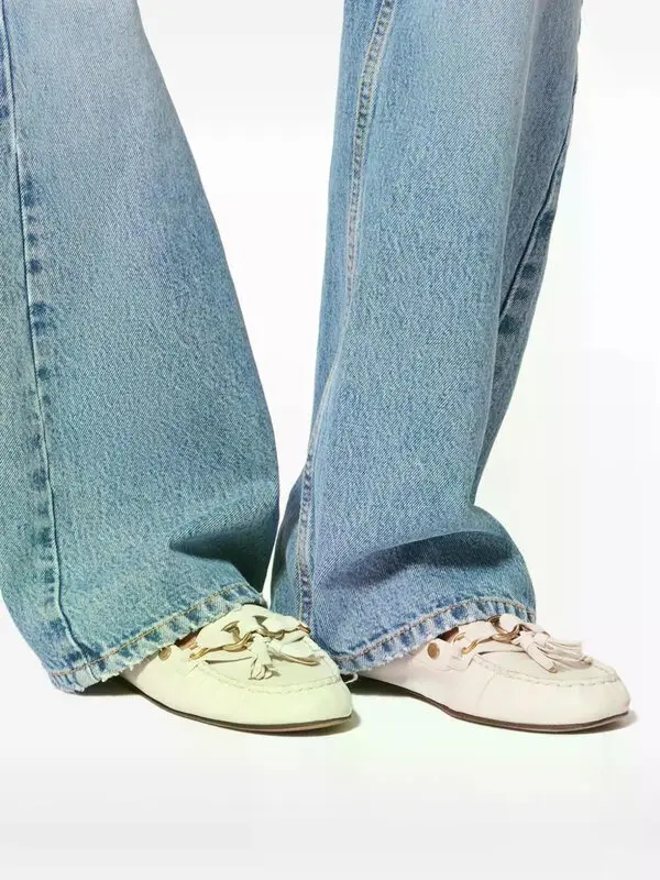 Isabel Marant Étoile Faxel Studded Leather Loafers - Neutrals