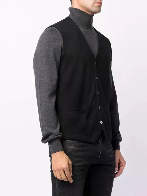 FILERIA Virgin Wool V-neck Gilet