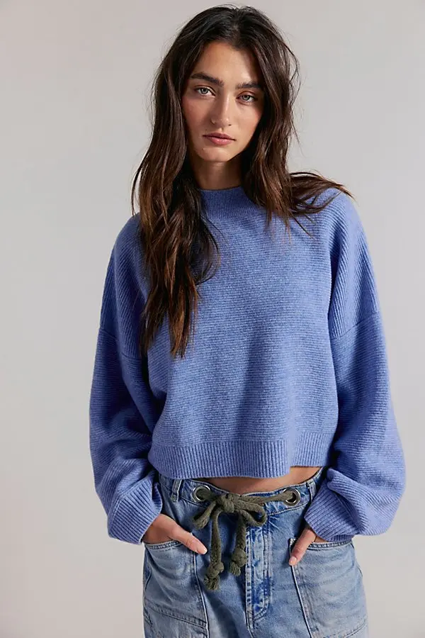 Free People Collette Cashmere Pullover Sweater - Hortensia