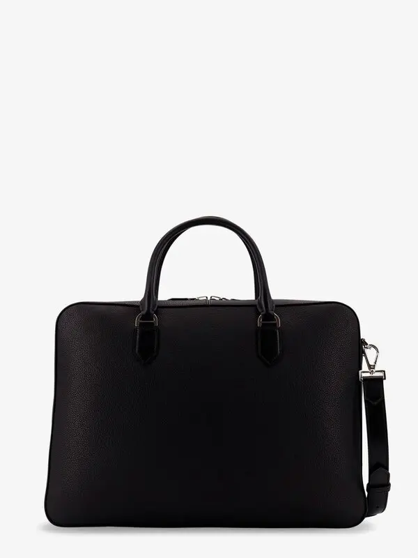 TOM FORD Hammered Leather Working Bag With Logo