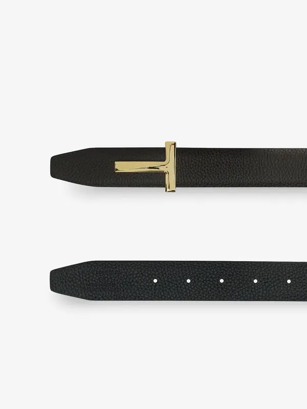 TOM FORD Reversible Hammered Leather Belt