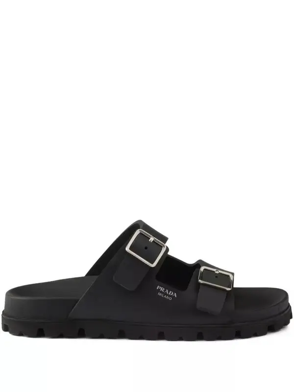 Prada Buckle-strap Sandals - Black
