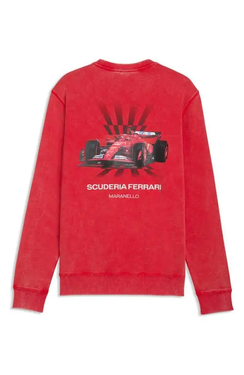 PUMA Ferrari Graphic Sweatshirt - Rosso Corsa