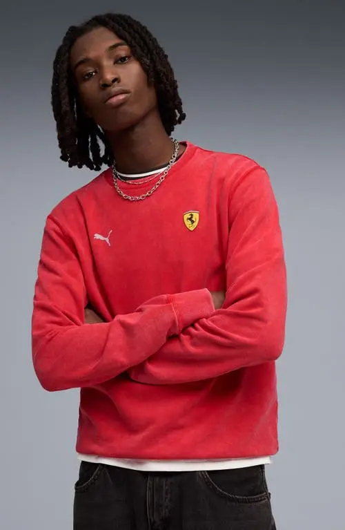 PUMA Ferrari Graphic Sweatshirt - Rosso Corsa