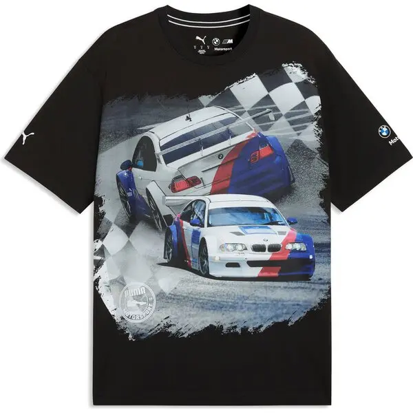 PUMA Bmw M Motorsport Car Cotton Graphic T-shirt - Puma Black