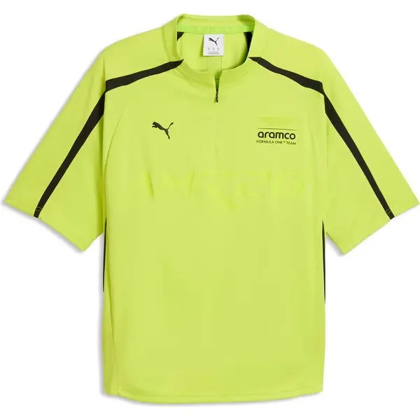PUMA X Amf1 Lifestyle Short Sleeve Quarter Zip Jersey - Lime Shimmer