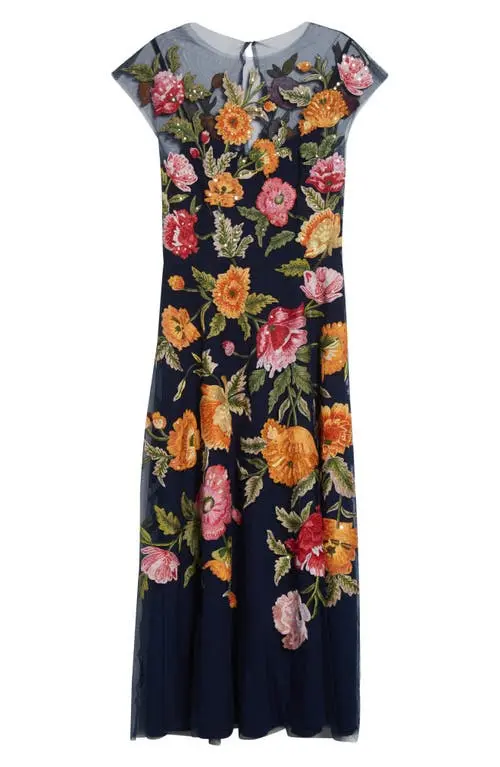 Carolina Herrera Sequin Embroidered Tulle Gown